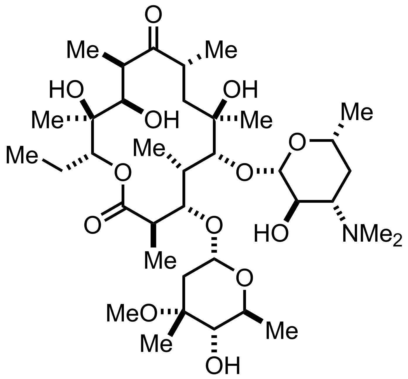 Structure of Erythromycin A