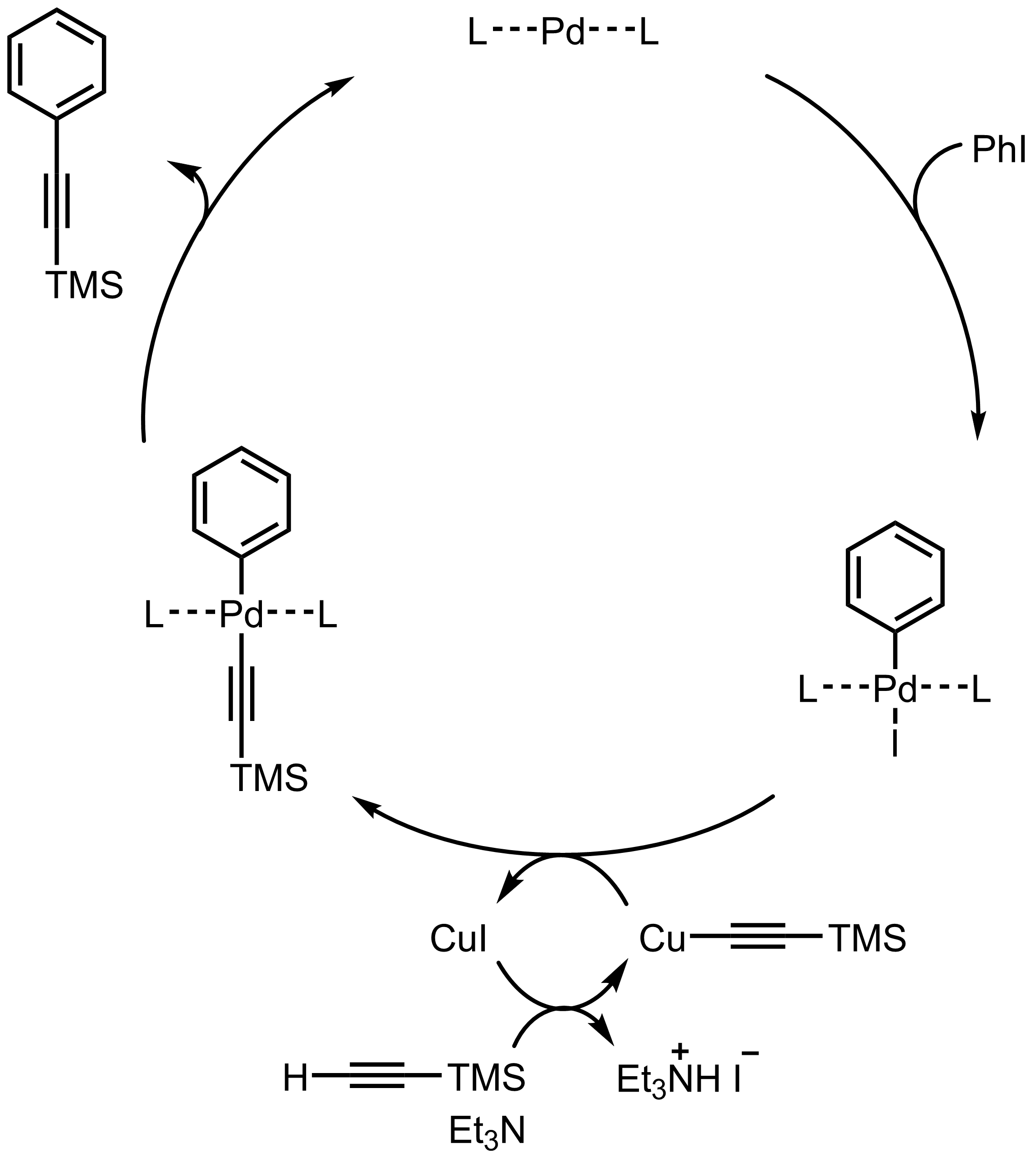 Schema of the Sonogashira Coupling