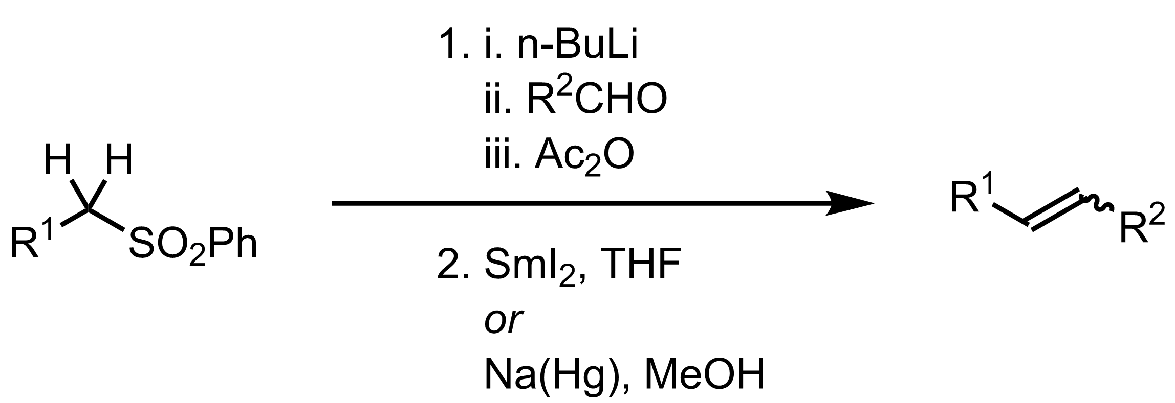 Scheme of the Julia Olefination