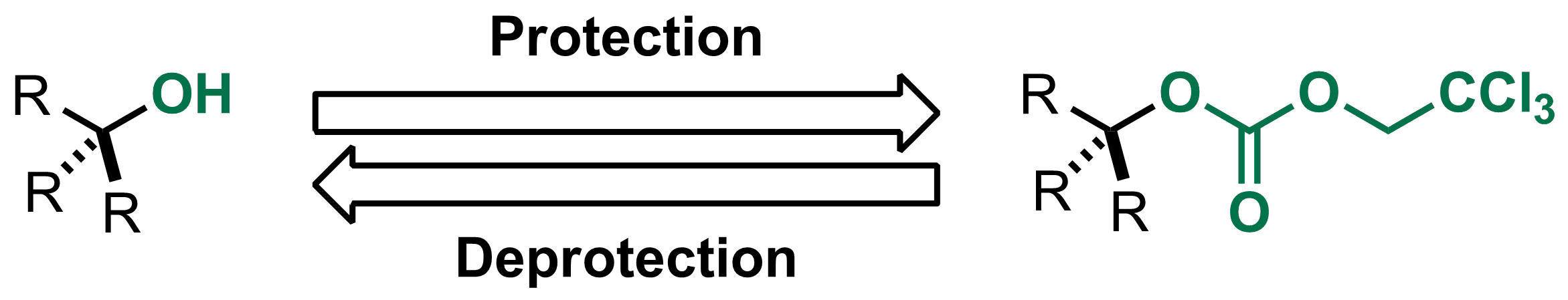 Structure of 2,2,2-Trichloroethyl carbonate (Troc)